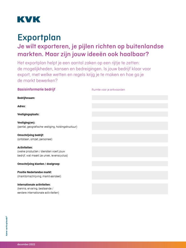 KVK Exportplan | PDF