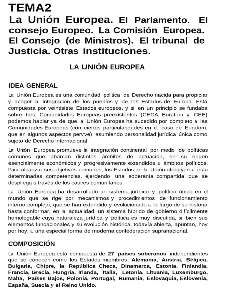 tema 2 scan | PDF | Parlamento Europeo | Política mundial