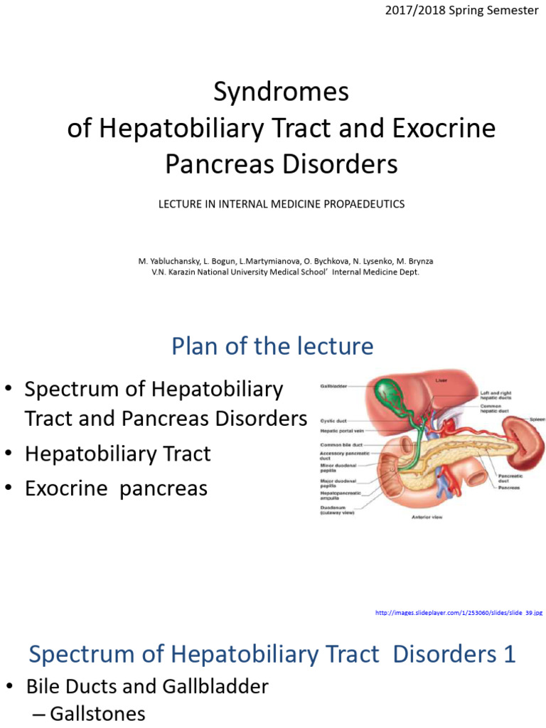 2.lecture Syndromes of The Hepatobiliary Tract and Pancreas Diseases ...