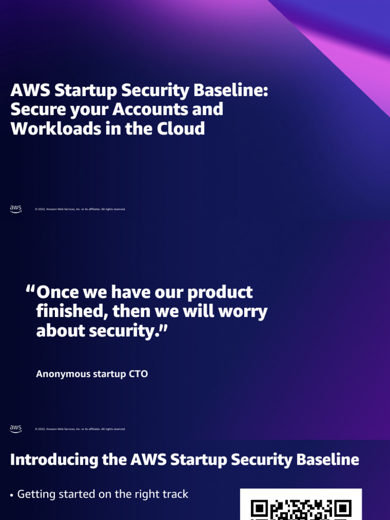 AWS Startup Security Baseline | PDF | Amazon Web Services | Cloud Computing