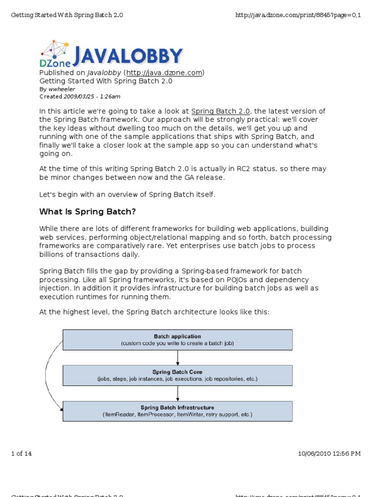 Spring Batch | PDF | Databases | Computer Engineering