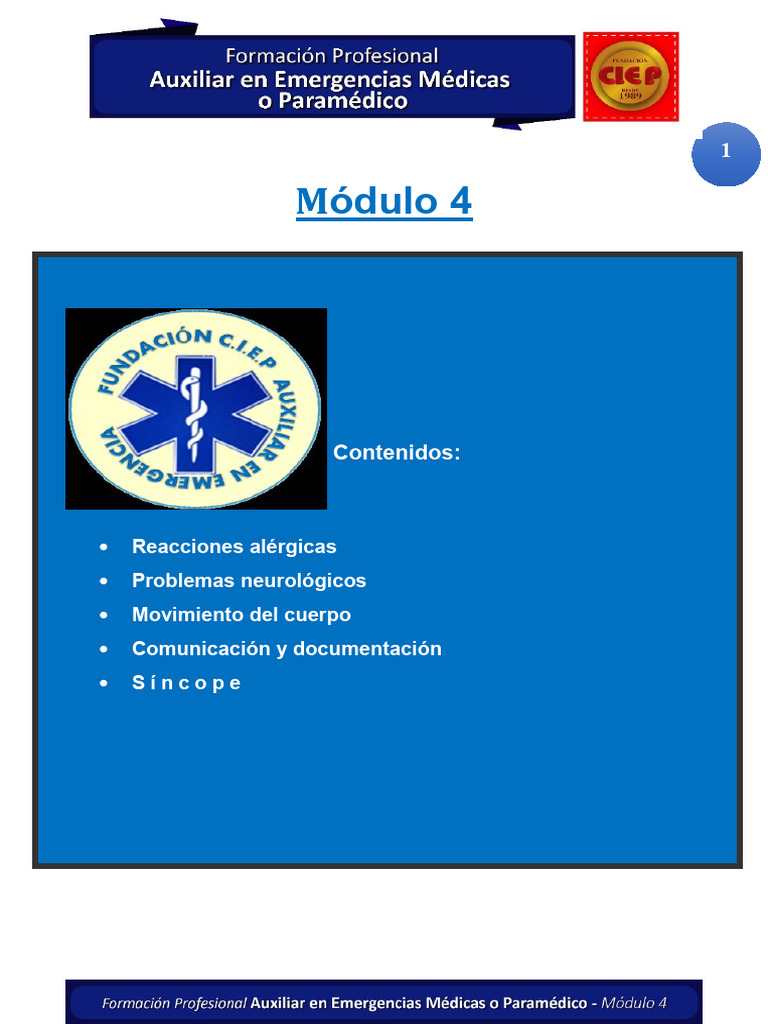 Paramedico_-_Modulo_4_Bloque_1 (2) | PDF | Alergia | Sinapsis