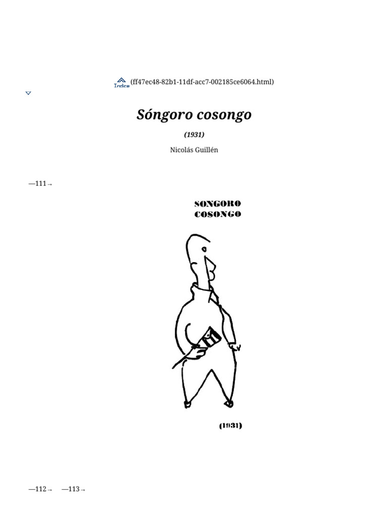 Poesía Afro-Cubana en "Sóngoro Cosongo" | PDF
