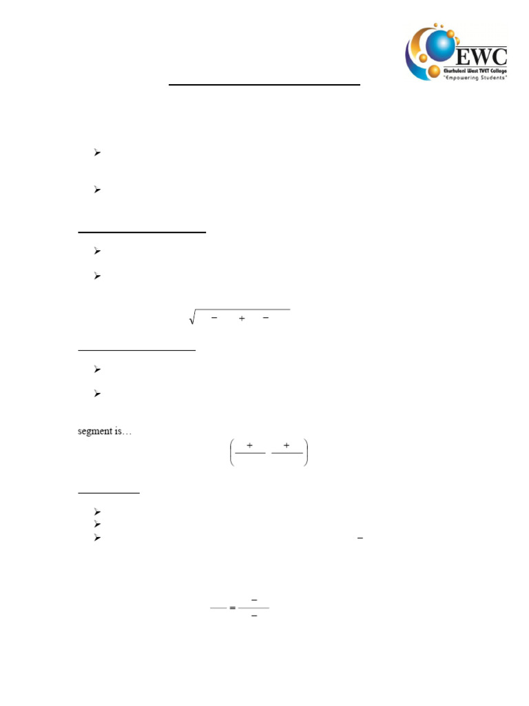 Coordinate Geometry Basics | PDF | Line (Geometry) | Slope