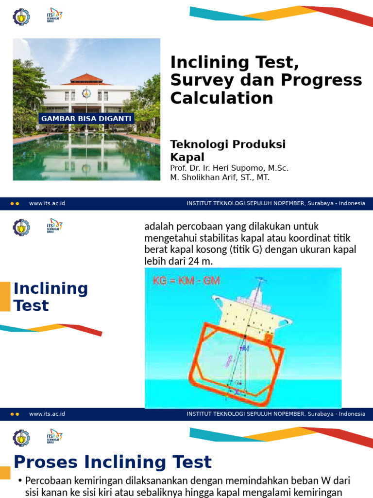 Inclining Test, Survey Dan Progress Calculation | PDF