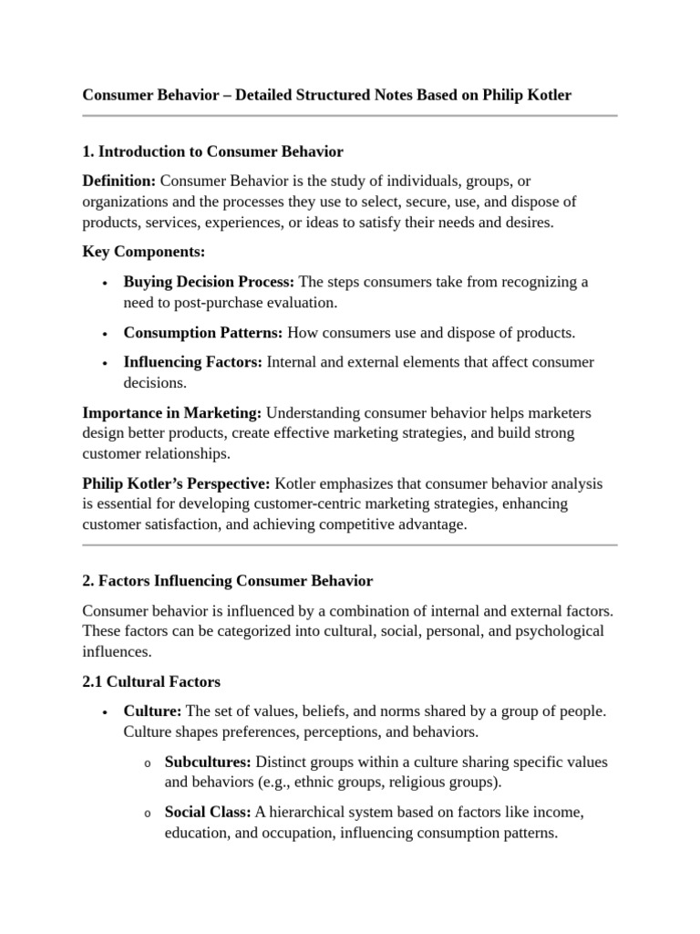 Consumer Behavior | PDF | Sampling (Statistics) | Consumer Behaviour