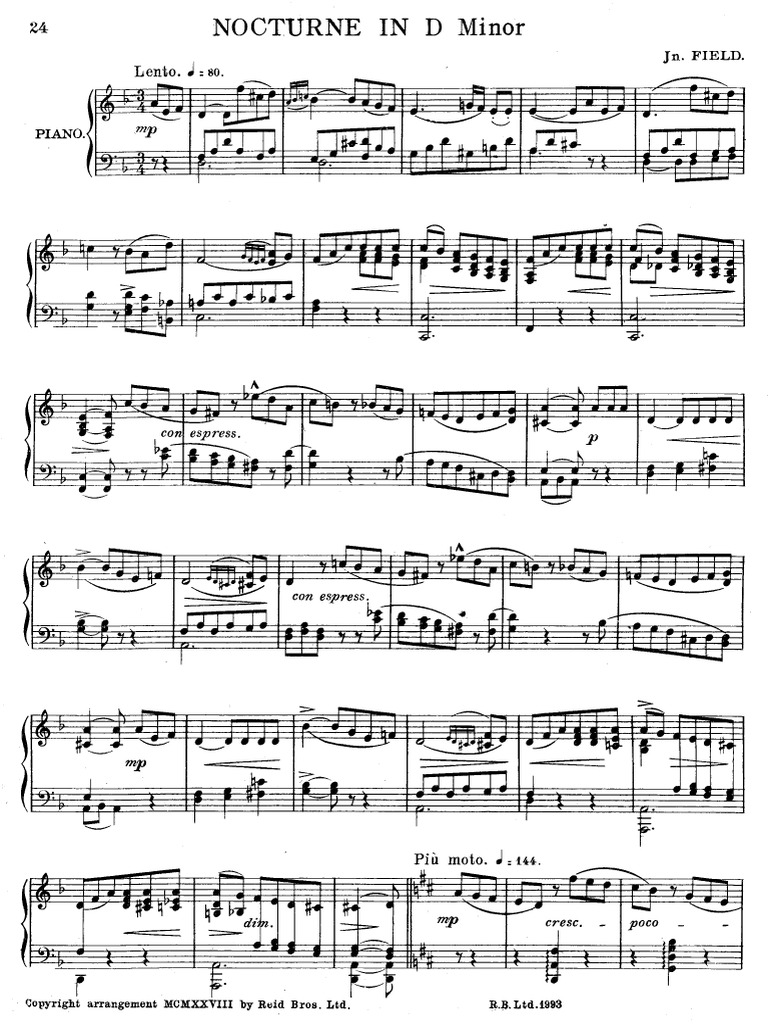 Adage 3T - Nocturne Dm - Field | PDF