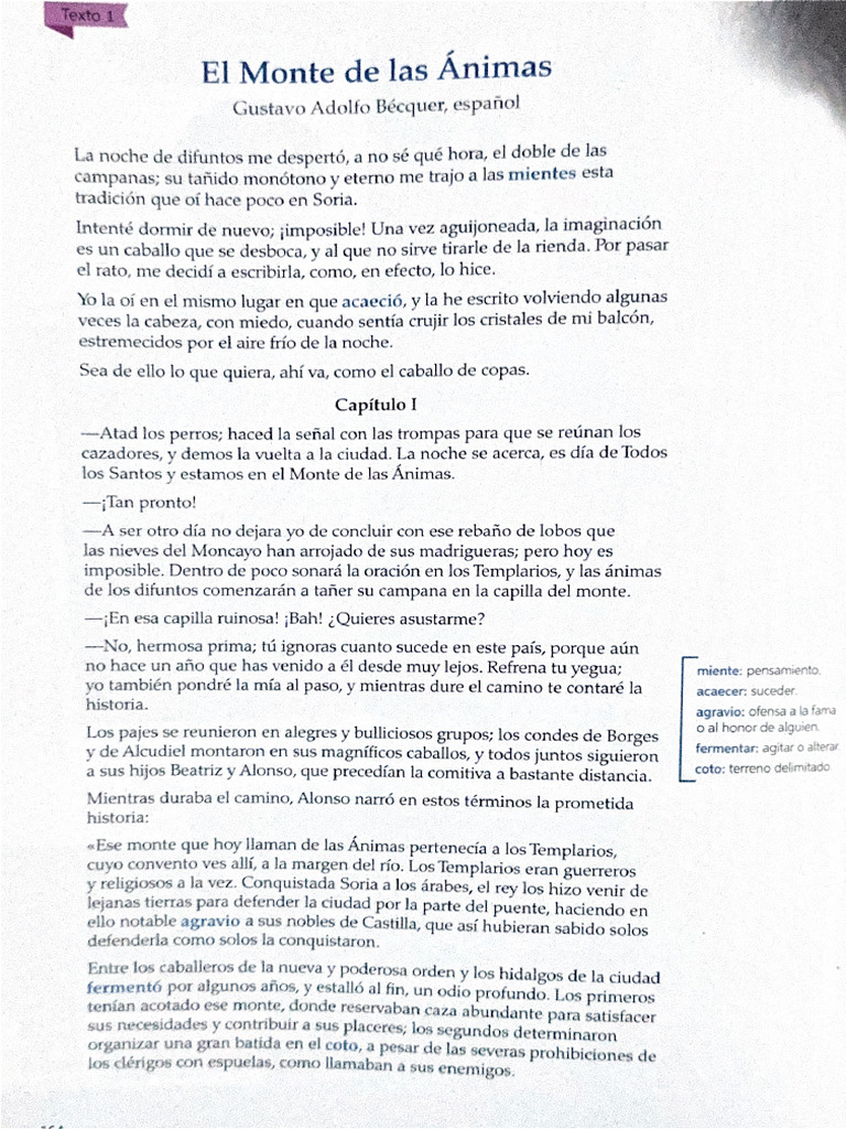 Monte Ánimas Cuento | PDF