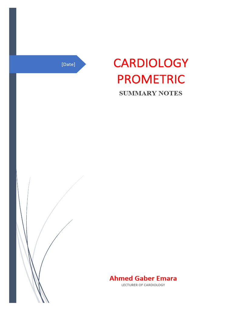 ahmed gaber prometric cardiology notes 2 | PDF | Cardiology | Heart