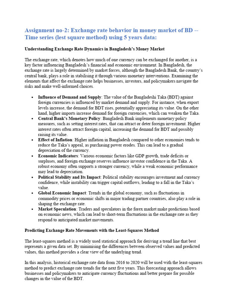 Assignment No 2 Saleh Sir by Bithi | PDF | Currency Appreciation And Depreciation | Monetary Policy