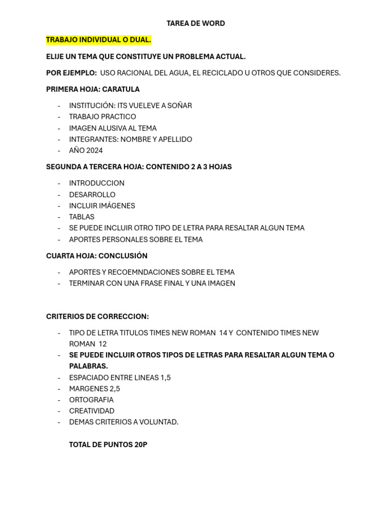 Tarea de Word - Informatica | PDF