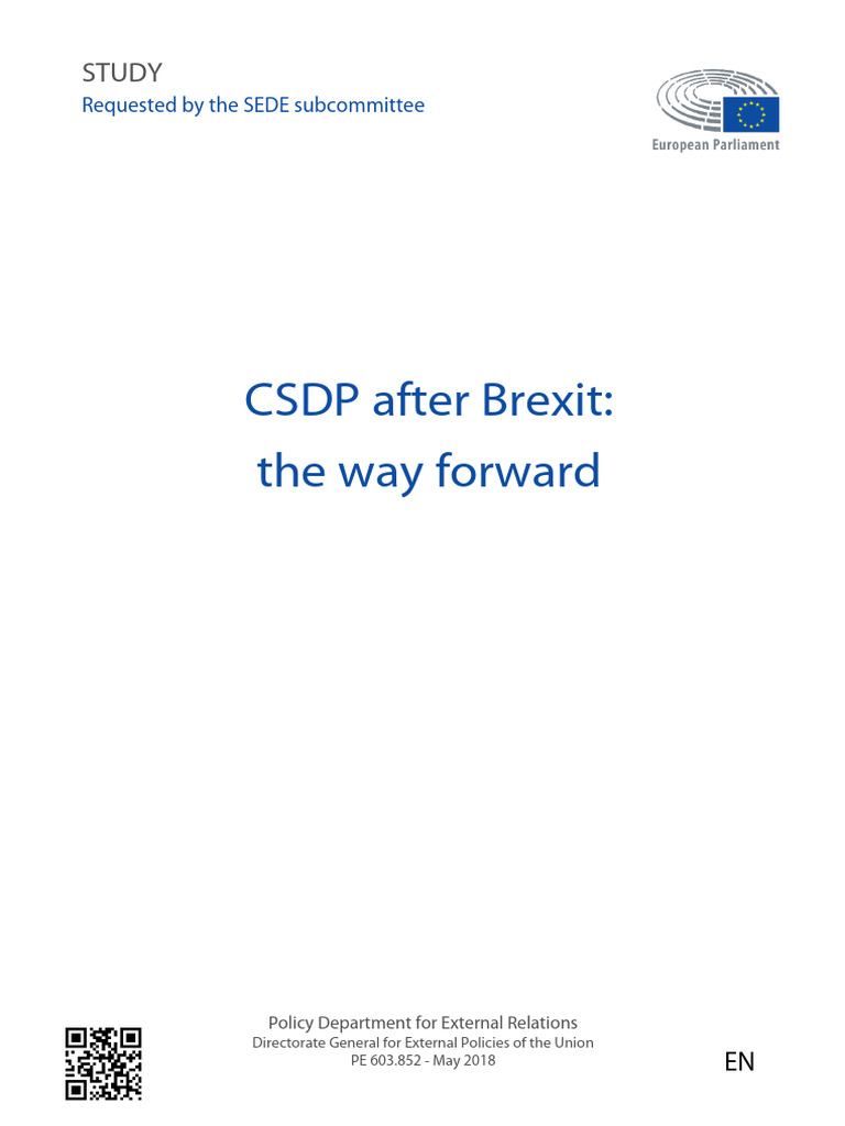 CSDP After brexit-QA0418498ENN | PDF | European Union | Brexit