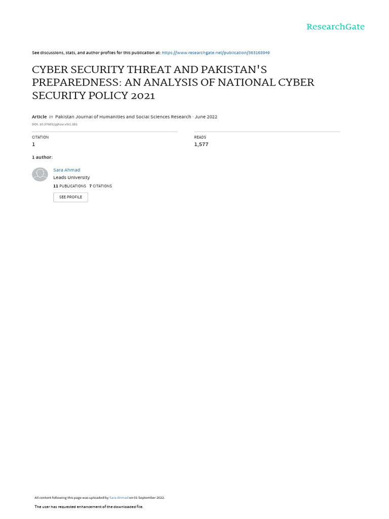 25 40SaraDOI | PDF | Cyberwarfare | Security