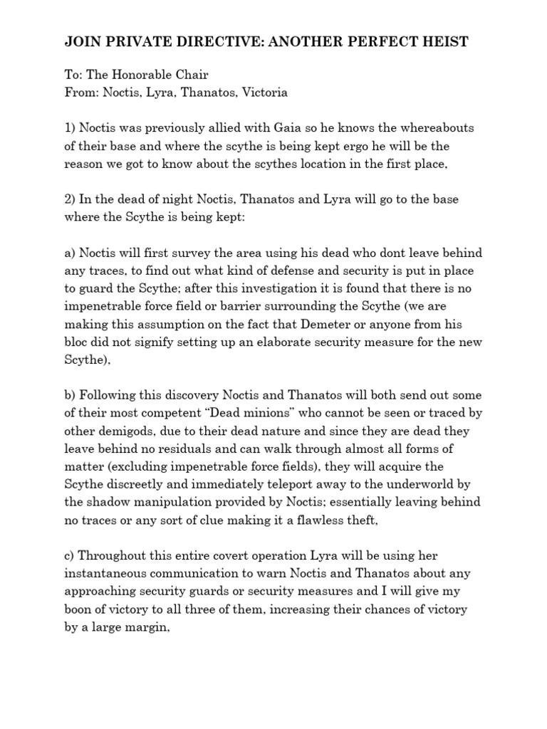 Another Perfect Heist | PDF