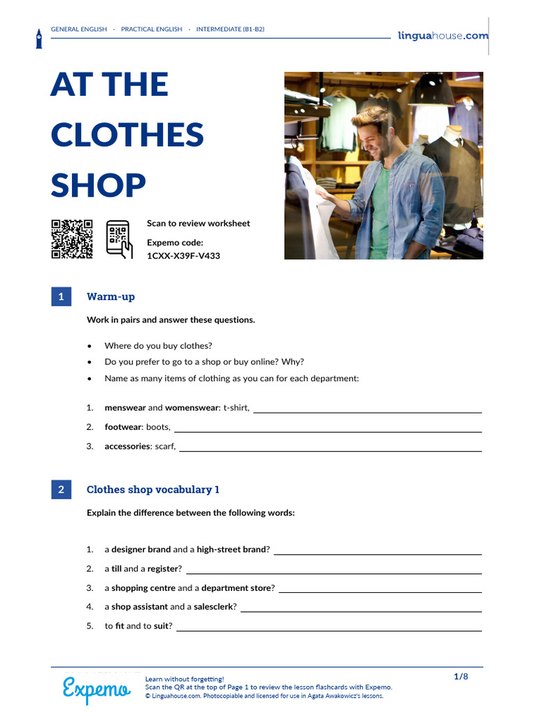 at-the-clothes-shop-british-english-teacher | PDF | Linguistics