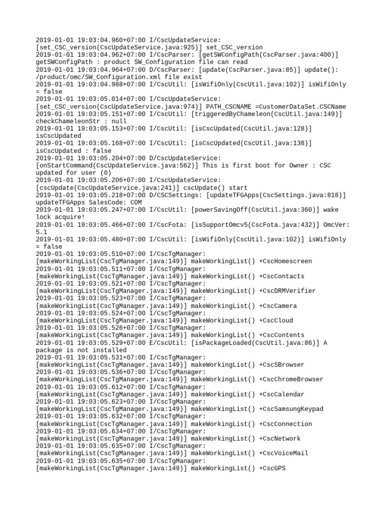 Csc Update Log Pdf Software Computing