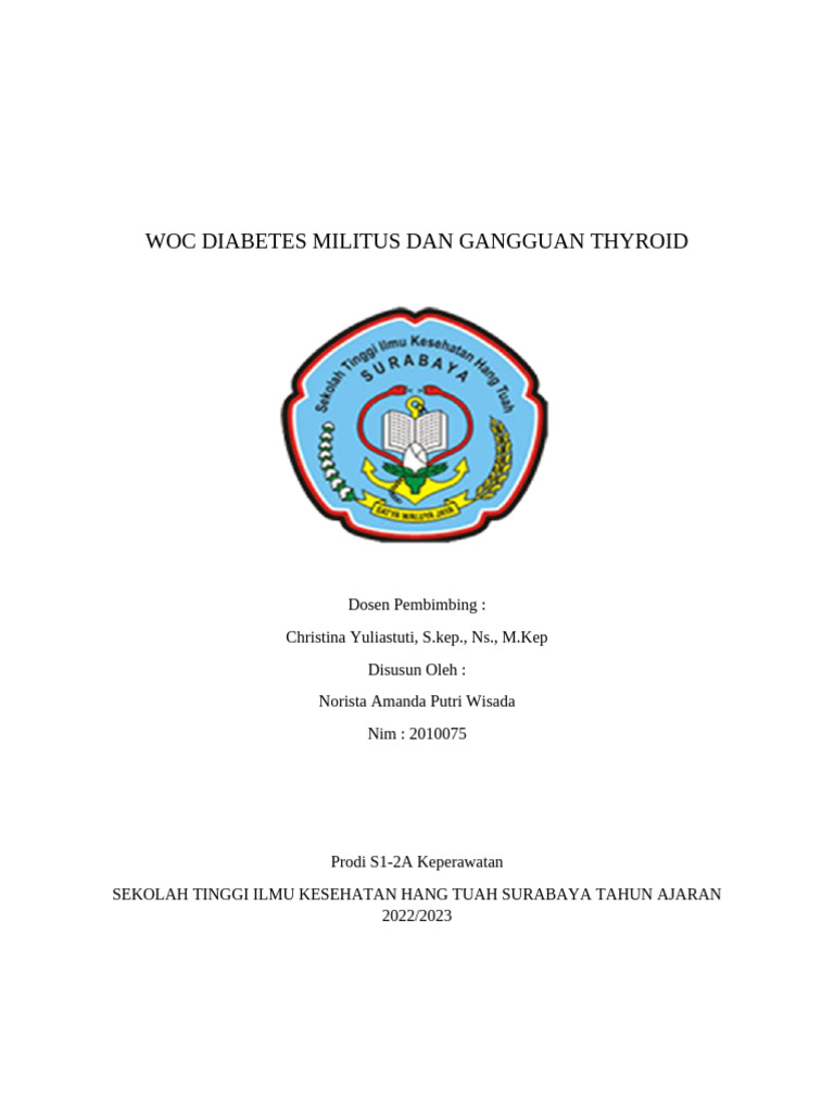 WOC Diabetes dan Gangguan Tiroid | PDF