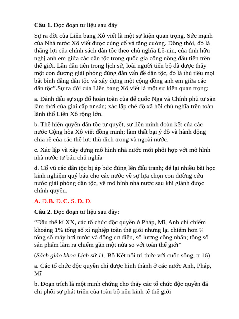 Lich Su 11 Ds Tri | PDF