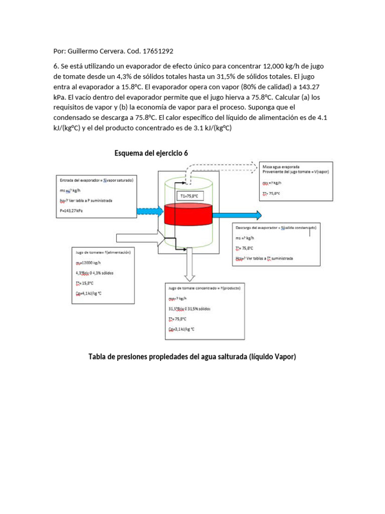 Ejercicio6 Guillermo Cervera | PDF | Agua | Cantidad