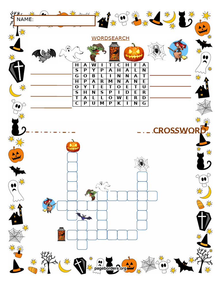 Halloween Worksheet Templates Layouts - 111223 | PDF