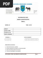 Grade 7 Maths Term 3 Project MEMO | PDF | Numbers | Mathematics