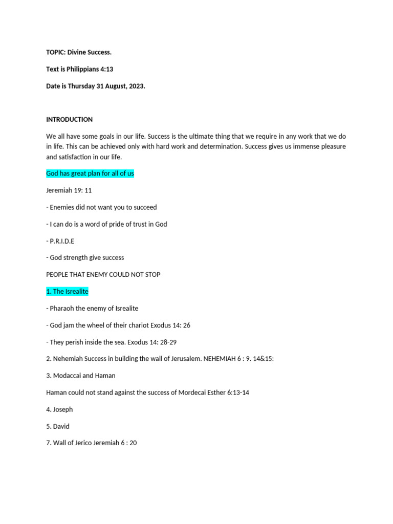 Divine Success | PDF