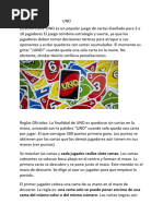Reglas Oficiales de UNO | PDF | Jugando a las cartas | Dispositivos de ...