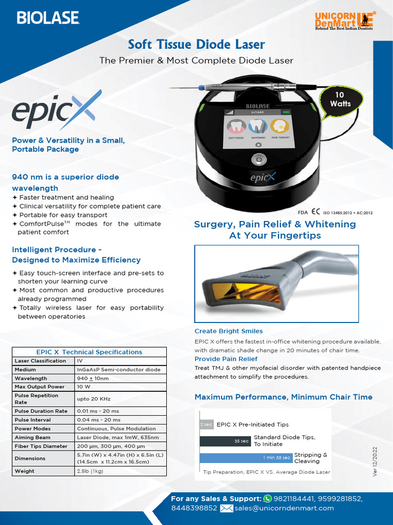 Biolase EPIC X Laser | PDF | Laser | Laser Diode
