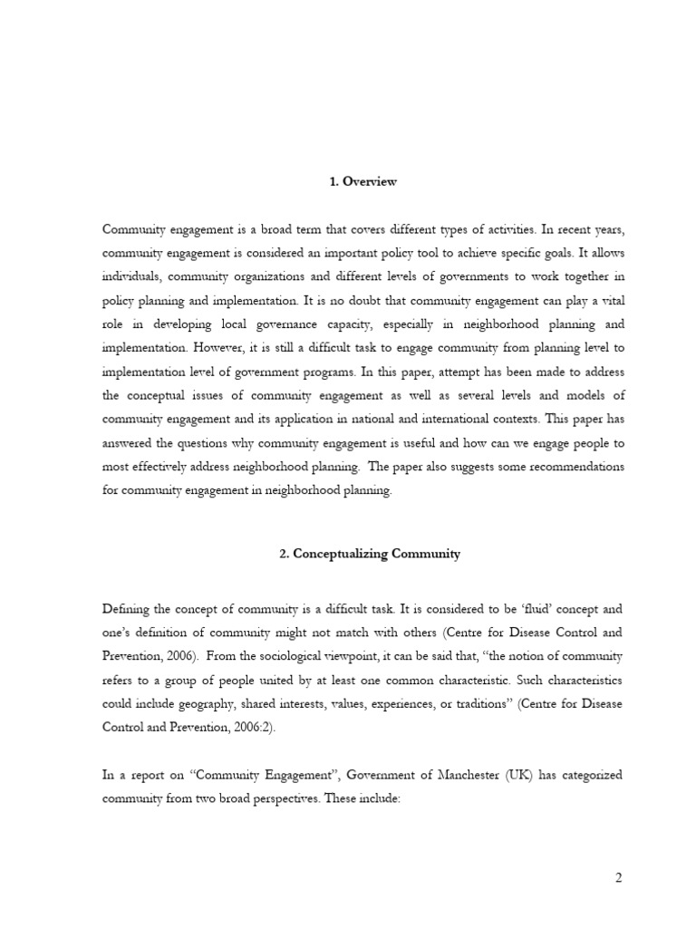 Community Engagement and Its Importance | PDF | Community | Governance