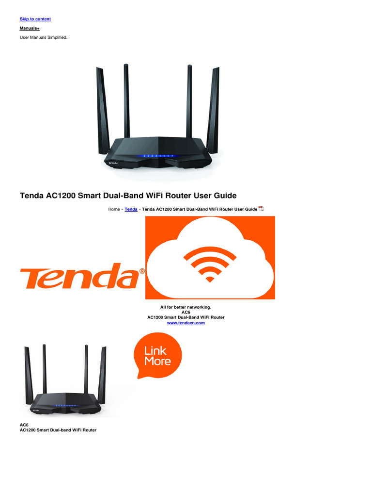 Ac1200 Smart Dual Band Wifi Router Manual | PDF | Wi Fi | Ieee 802.11
