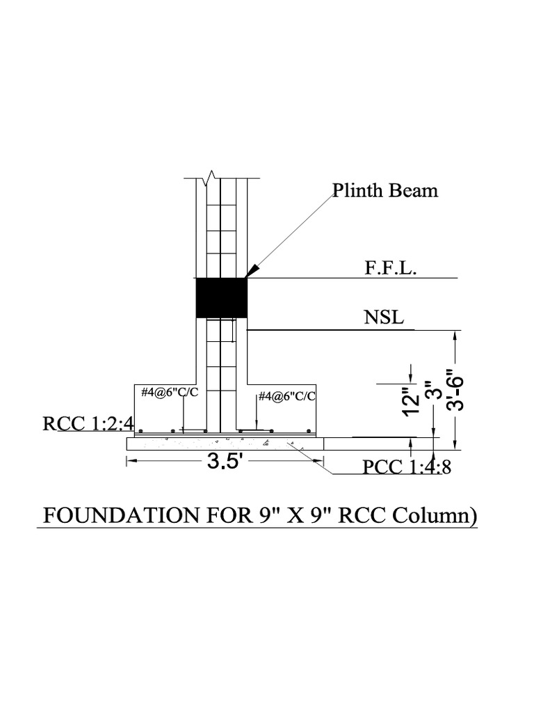 9x9 Column Isolated Footing Detail | PDF