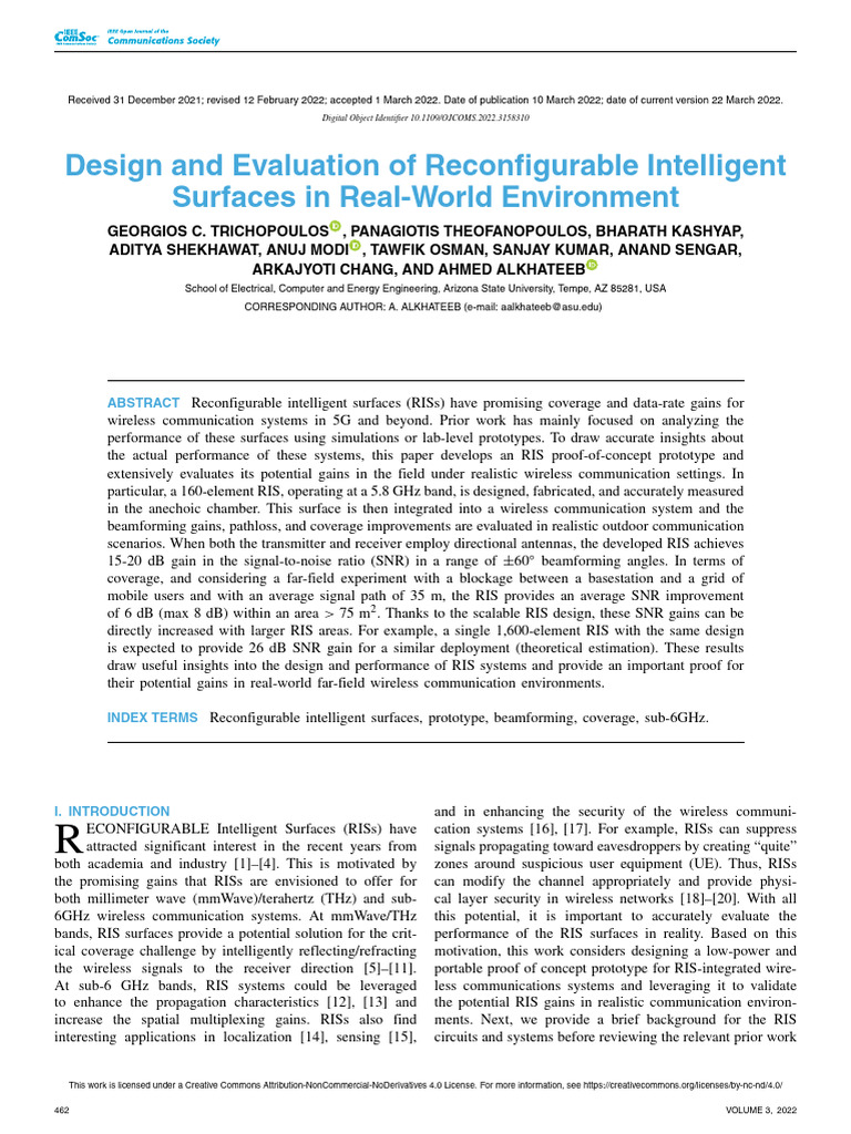 Design and Evaluation of Reconfigurable Intelligent Surfaces in Real ...