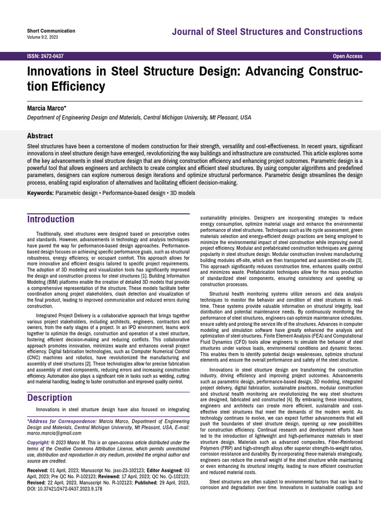 Innovations in Steel Structure Design Advancing Construction Efficiency ...
