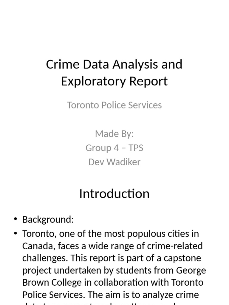 Crime Data Analysis Presentation v2 | PDF | Data Analysis | Statistics Crime Data Analysis Presentation v2 | PDF | Data Analysis | Statistics