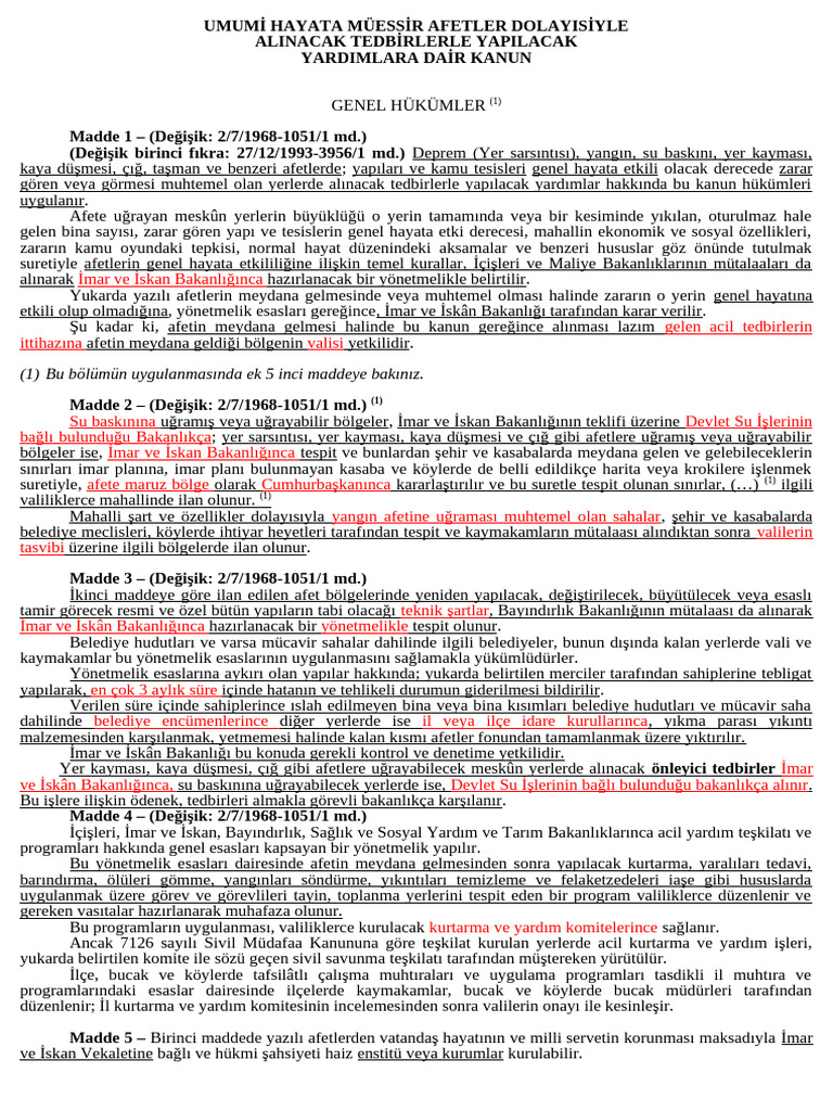 Bu Bölümün Uygulanmasında Ek 5 Inci Maddeye Bakınız | PDF