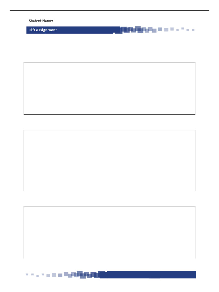 Lift Assignment PDF | PDF