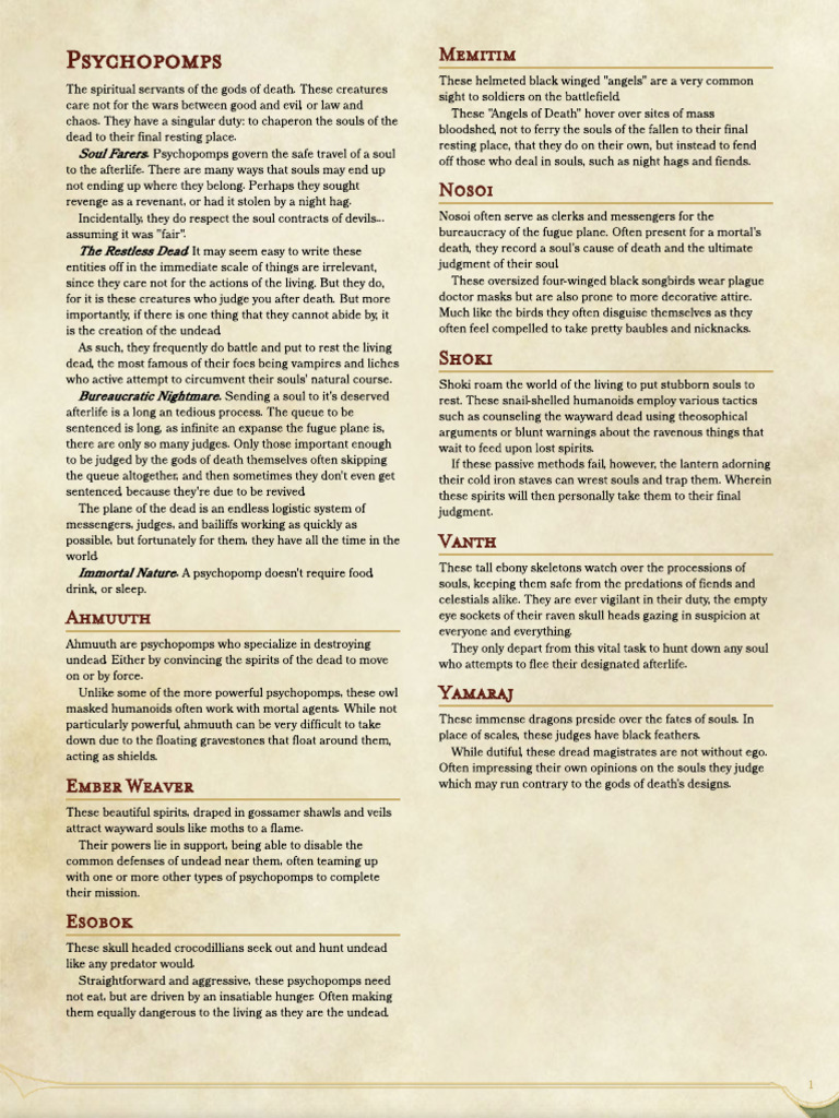 Understanding Psychopomps and Their Roles | PDF