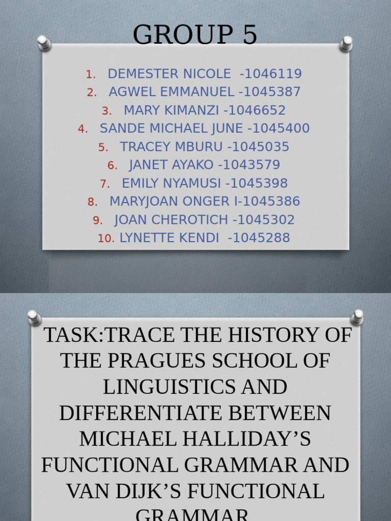 Eng 301 Group 5 PPT Prague School | PDF | Linguistics | Discourse