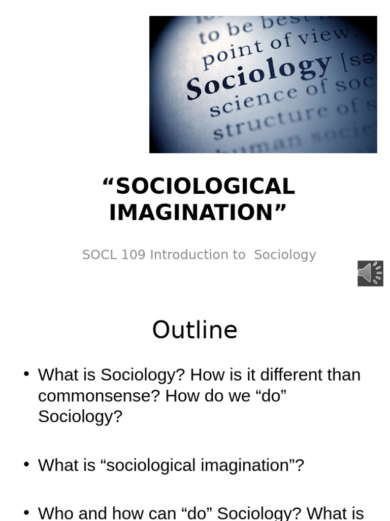 01 SOC 109 Spring Sociological Imagination | PDF | Sociology | Social ...