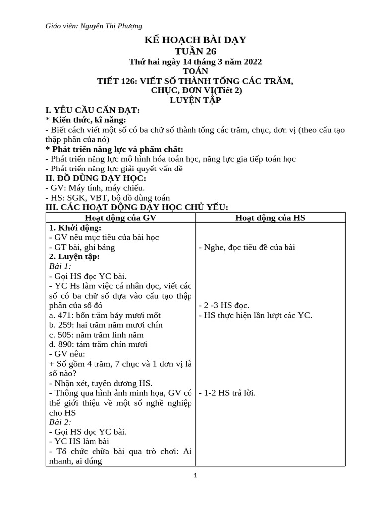 Toan - Tuan 26 | PDF