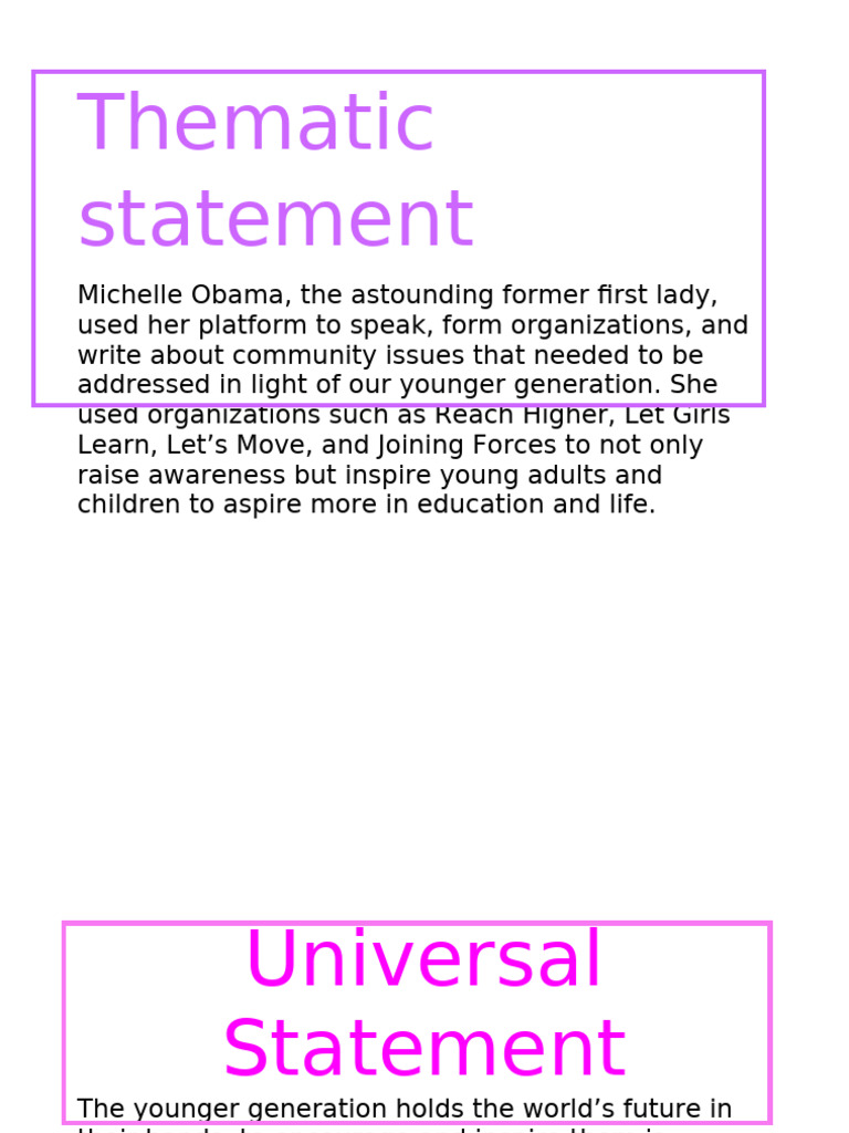 Thematic Statement Obama | PDF | Social Science