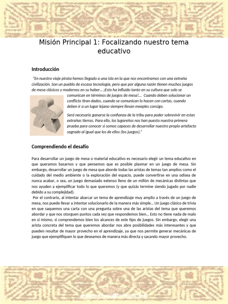 Misión Principal -Desafío 1 | PDF | Plan de estudios
