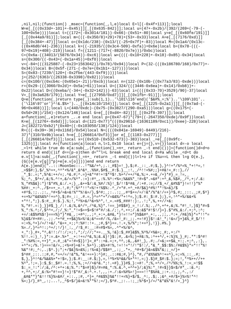 Obfuscated Lua Script Analysis | PDF