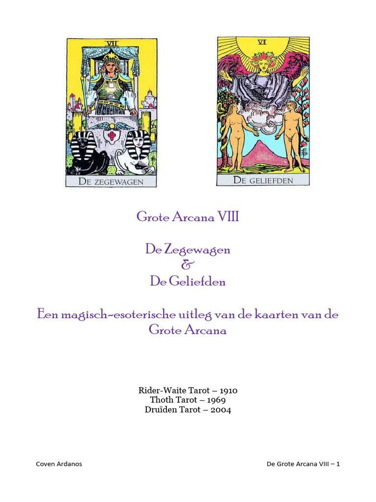 Grote Arcana 8 - Zegewagen + Geliefden | PDF