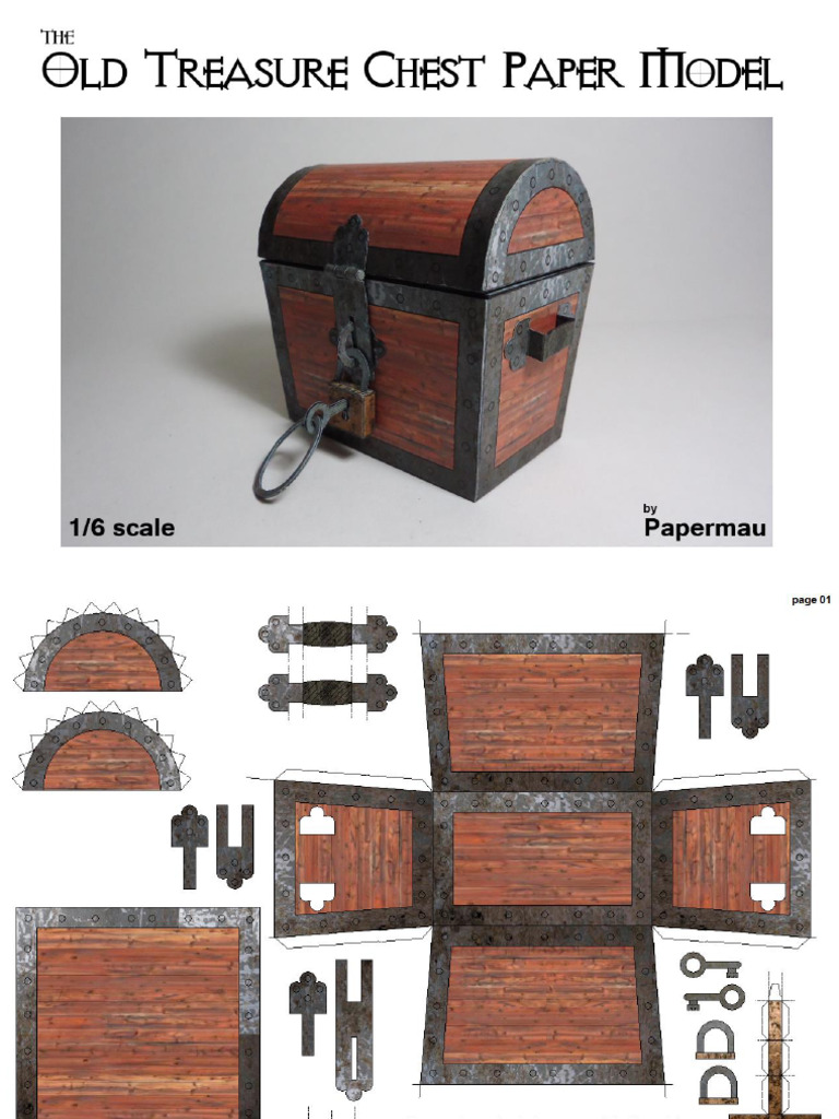 The Old Treasure Chest Paper Model by Papermau 2014 | PDF
