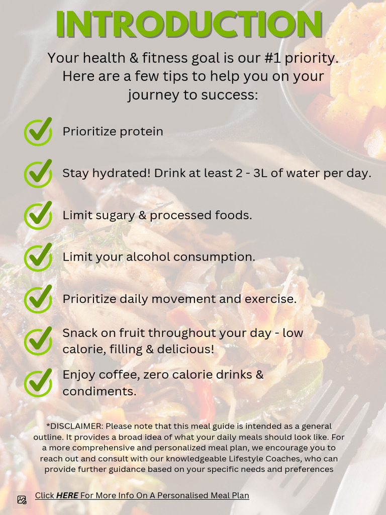 Men's Lean Muscle Meal Planner | PDF | Cooking, Food & Wine