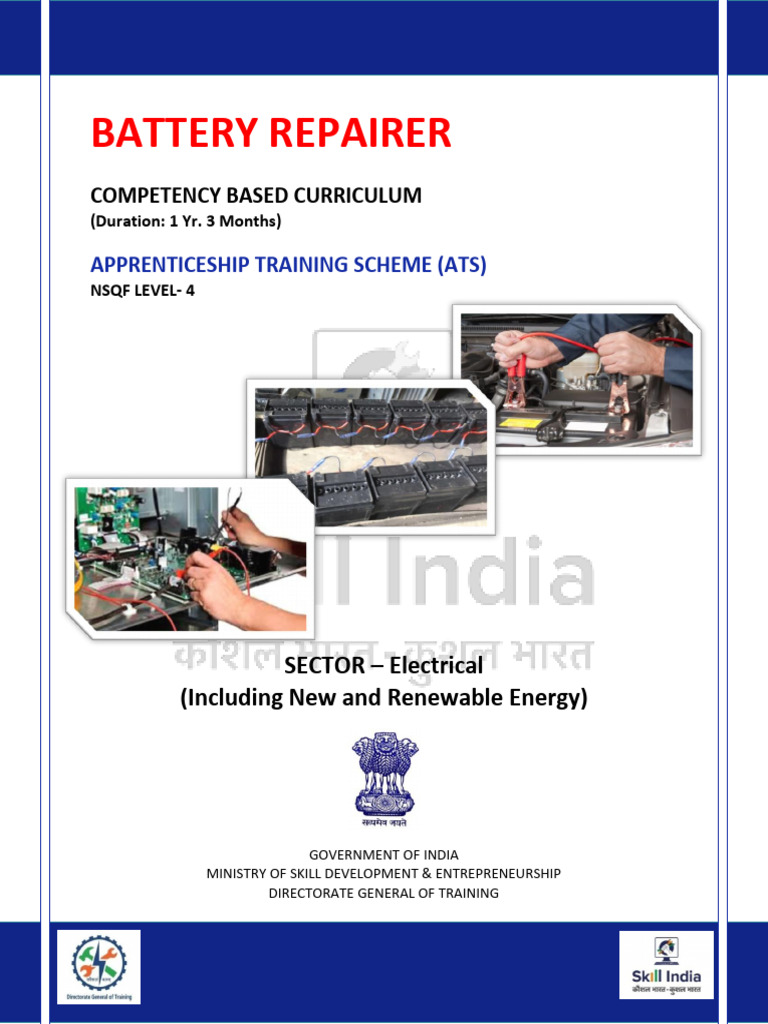 Battery Repairer Curriculum Overview | PDF | Apprenticeship | Rectifier