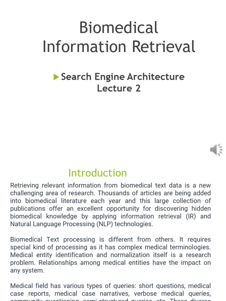 02 -Lect2 Biomedical IR | PDF | Search Engine Indexing | Information Retrieval