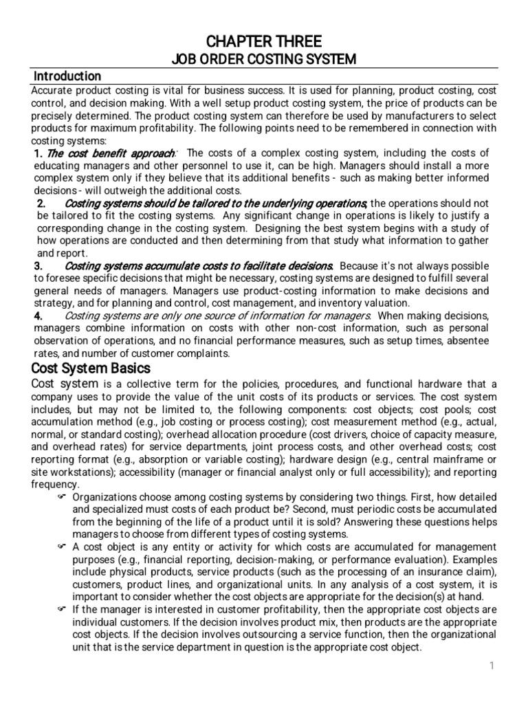 Cost ch3 | PDF | Science & Mathematics
