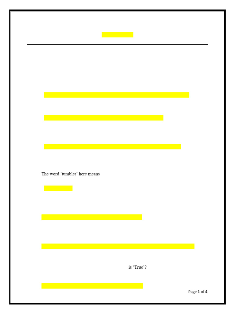 Grade VI English Unit Test Sample Paper | PDF | Weather | Rain
